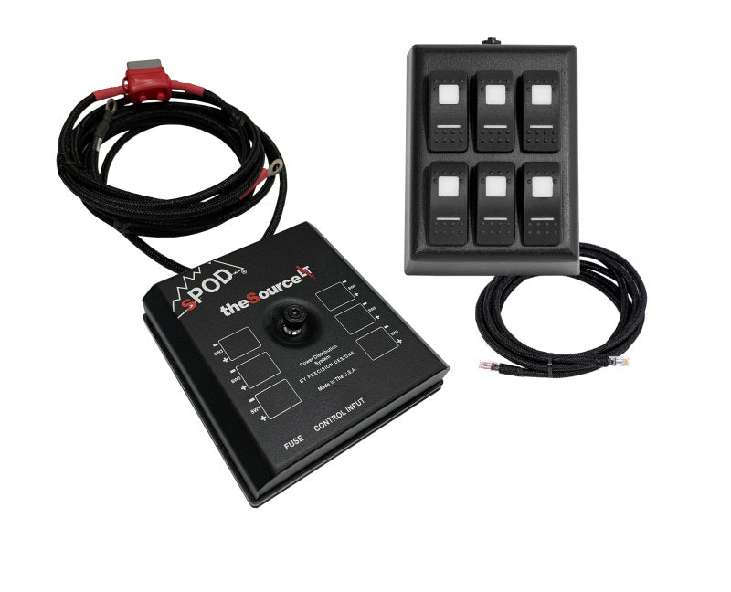 Spod SourceLT on RAM Mount w/ Red LED Switch Panel (36 In Battery Cabl
