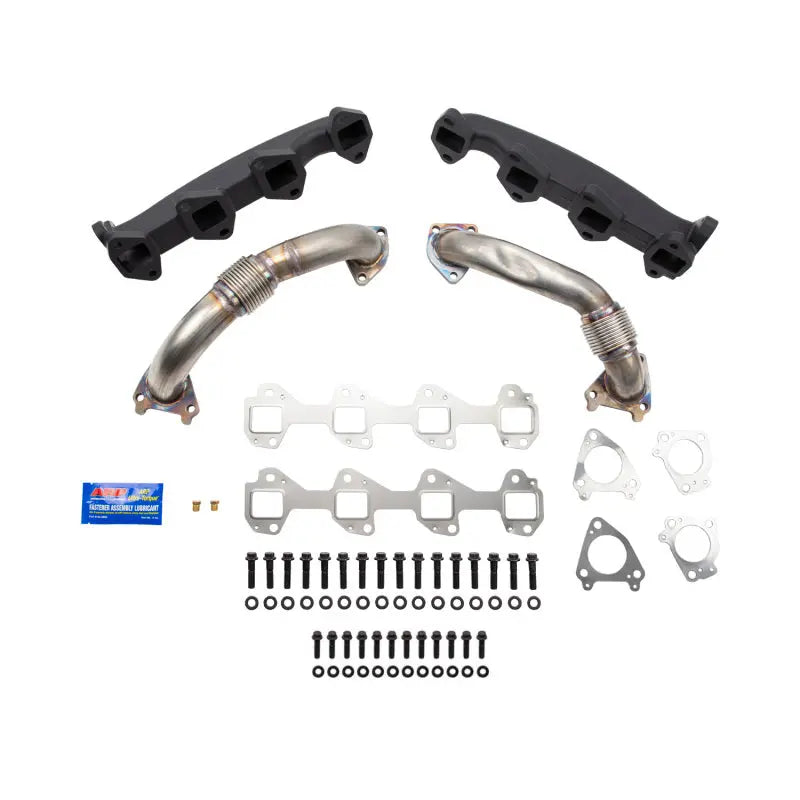 Wehrli 01-04 Duramax LB7 Billet Exhaust Manifold & SS Up Pipes w/