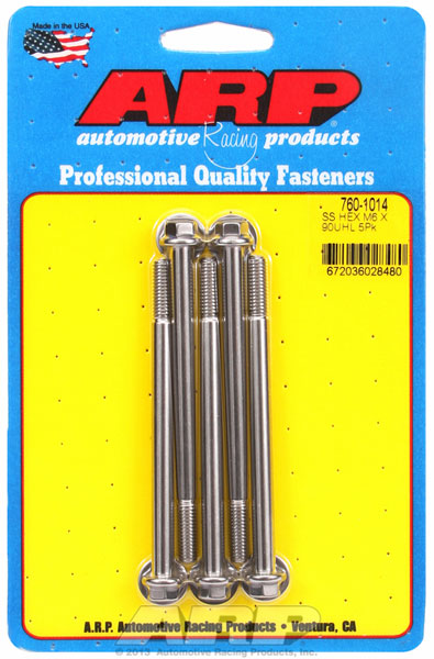 ARP M6 X 1.00 X 90 Hex SS Bolts - eliteracefab.com