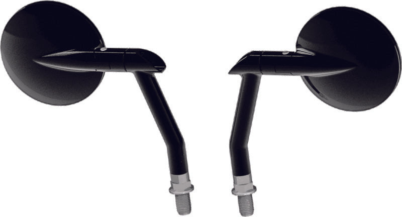 Burly Brand Hot Rod Mirror Set - Black - eliteracefab.com