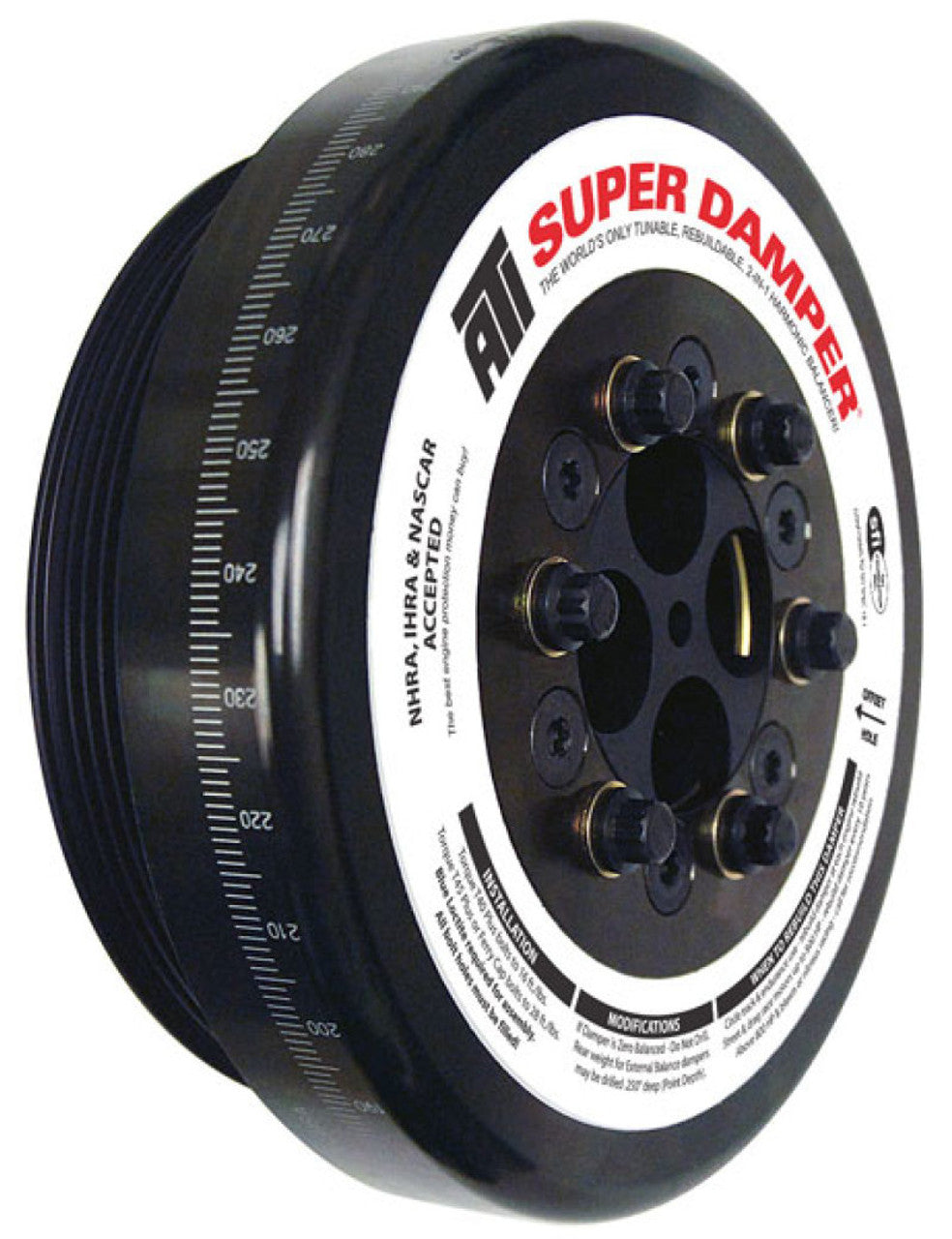 ATI Pulley - Alum - 8 Grv - Cummins 6BT - 89-91 & 98-02 - Rear Of