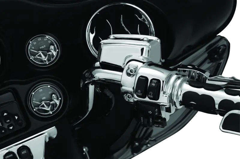 Kuryakyn Handlebar Control Dress Up Kit Chrome - eliteracefab.com