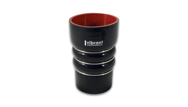 Vibrant 3.00in x 4.00in In/Out 45 Degree Black Silicone Transition Hose ...