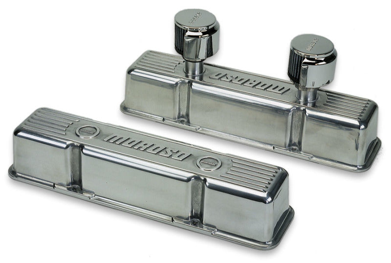 Moroso Chevrolet Small Block Valve Cover - 1 Cover w/2 Breathers - Pol