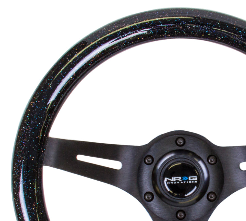 NRG Classic Wood Grain Steering Wheel 310mm Black 3-Spokes Black