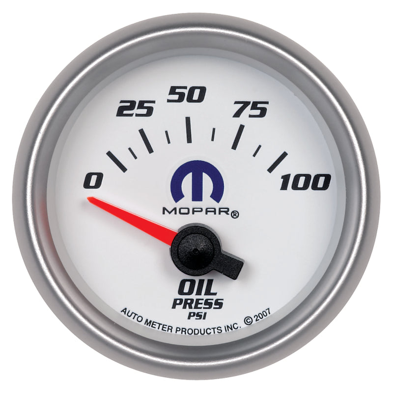 Autometer Mopar 52mm Short Sweep Electronic 0-100 PSI Oil Pressure